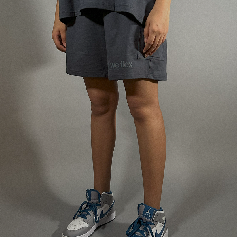Basic Gray Shorts – first we flex